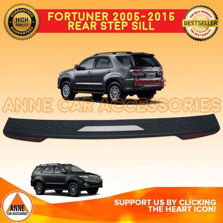 Useful Rear Stepsill for Toyota Fortuner 2005 - 2020 Rear Bumper Cover ...