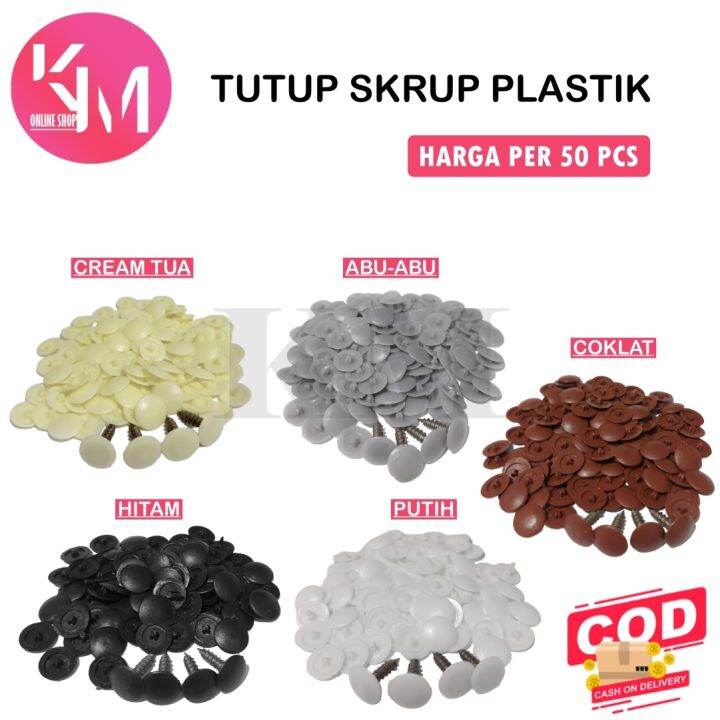 Tutup Skrup Plastik Model Plus - Dop Screw Cap Cover Plastik Sekrup ...