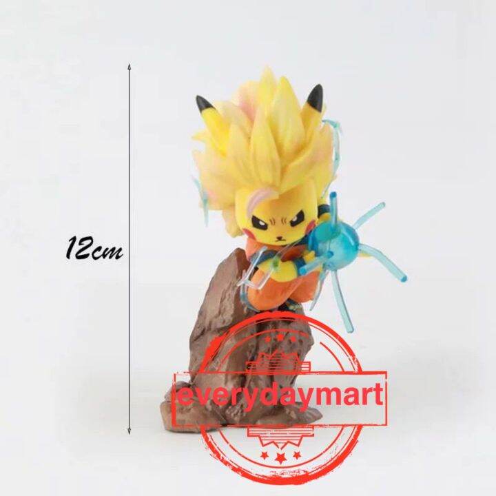 POKÉMON🔥PIKACHU COSPLAY SUPER SAIYAN 3 GOKU🔥Q VERSION ACTION FIGURE ...