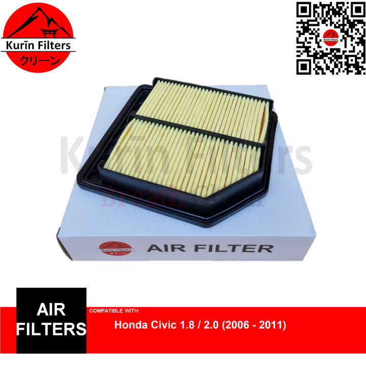 Genuine KURIN Air Filter for Honda Civic 1.8/2.0 (2006 - 2011) | Lazada PH