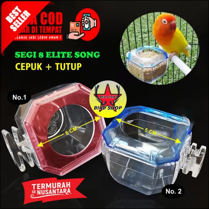 CEPUK SEGI 8 DELAPAN DENGAN TUTUP 1 PCS ELITE SONG TEMPAT WADAH MAKAN ...