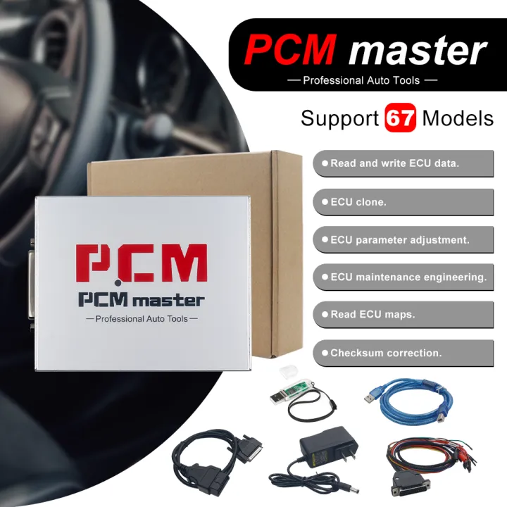 2022 Pcmcuner ECU โปรแกรมเมอร์ที่มี67โมดูลออนไลน์ Checksum Pcmmaster OBD 3 In 1 Pcm จูนเนอร์ ...