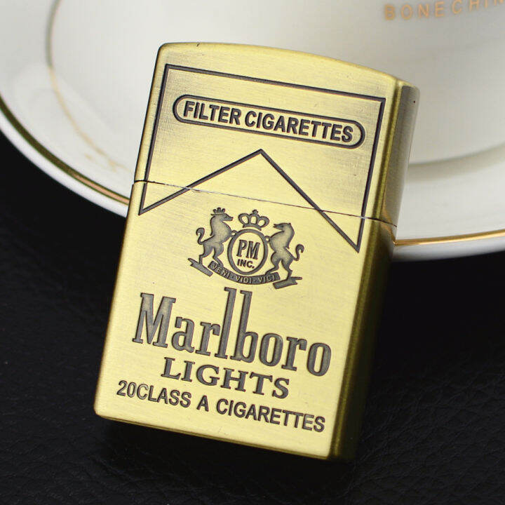 Cute Marlboro Lighter Refillable Lighter Portable Flint Stone Lighter ...
