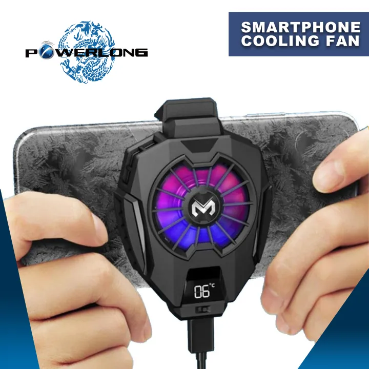 Powerlong PH Mobile Gaming RGB Cooling Fan Mobile Radiator with Digital ...