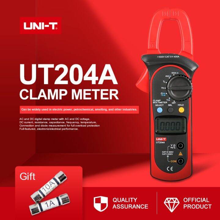UNI-T UT204 Clamp Meter NCV 400-600A With Temperature Test Auto UT204 ...