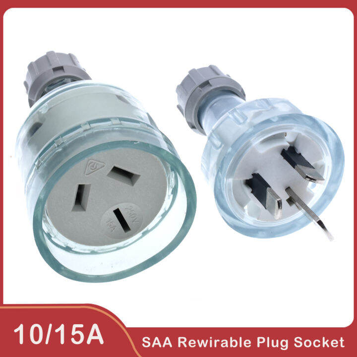1 pcs SAA Rewirable Plug Socket Australian Female Socket 3 Prong ...