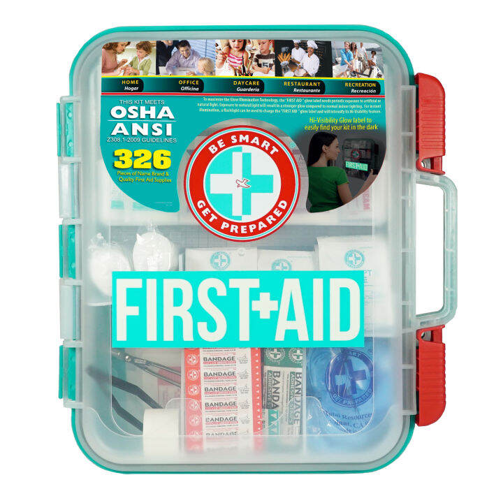 FIRST AID KIT OSHA-ANSI First Aid Center Kit - 326 Piece( FOR 25 ...