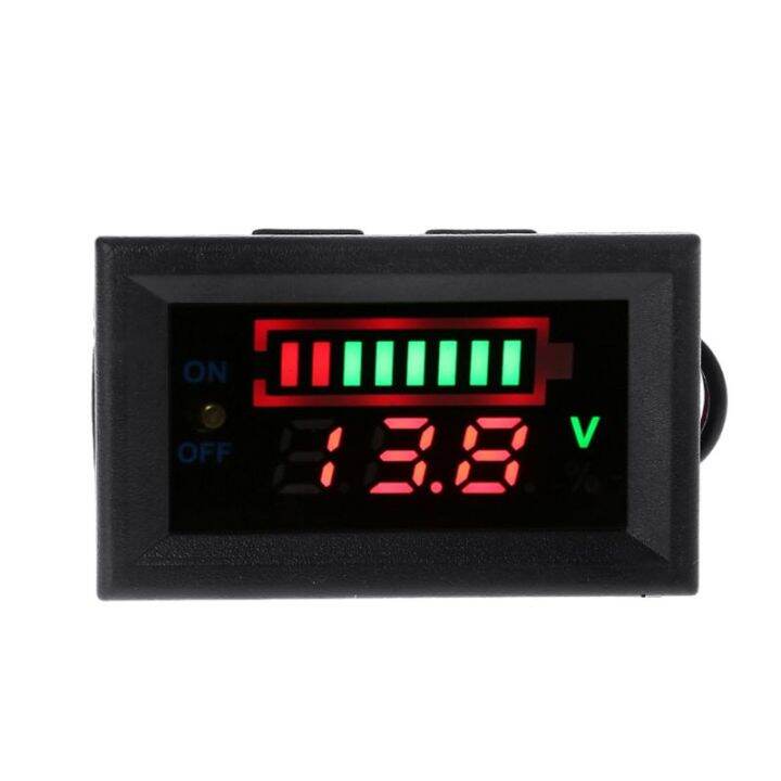 Universal 12V Dual USB Voltmeter with Switch Car Lead Acid Battery ...