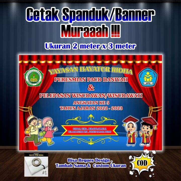 Spanduk banner acara wisuda ukuran 2 meter x 3 meter | Lazada Indonesia