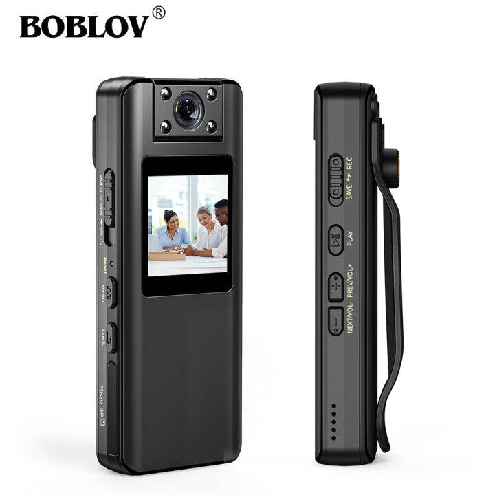 Boblov A22กล้องวิดีโอขนาดเล็กที่มีเลนส์หมุนได้180องศา, 1080จุด vlogging ...