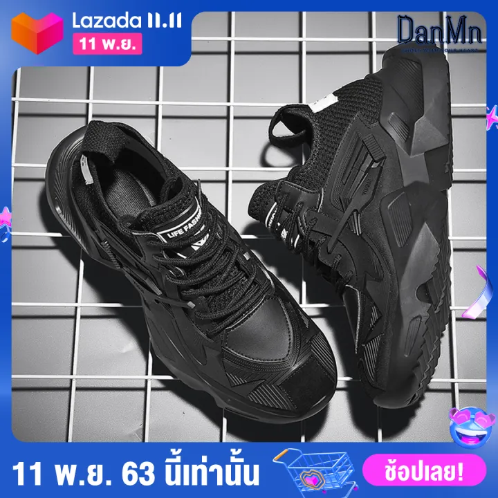 DanMn รองเท้าผู้ชายน้ำขึ้นน้ำลงในฤดูใบไม้ผลิปี 2021 ใหม่รองเท้าสีดำ ...