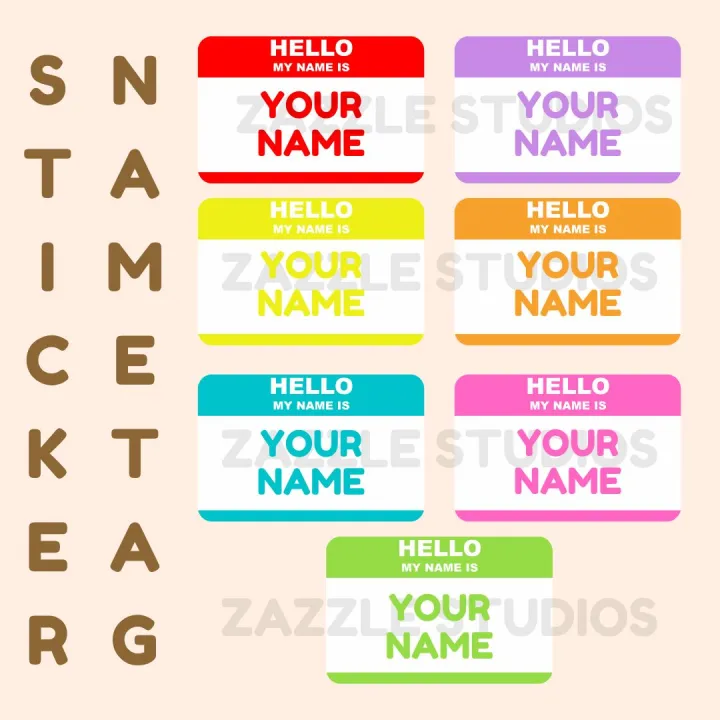 Personalized Sticker Name Tags Set of 10 | Zazzle Studios | Lazada PH