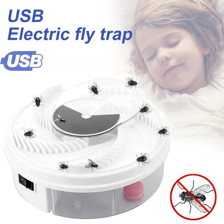 USB Electric Fly Trap Automatic Effective Flycatcher Control Insect ...