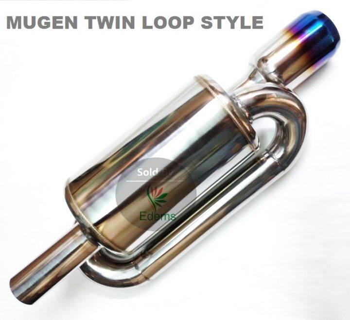 MUGEN HKS JASMA Muffler exhaust 2" Inlet Stainless Steel Exhaust ...