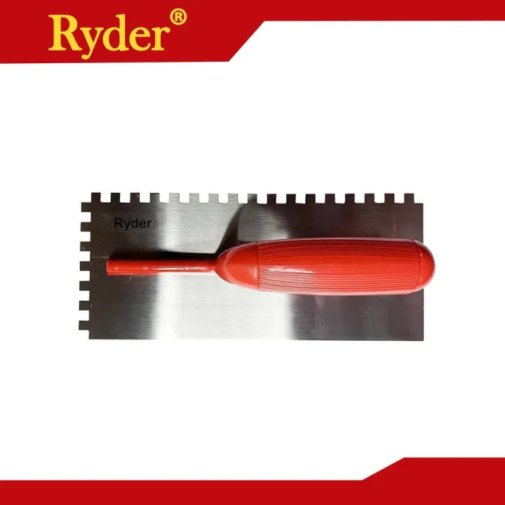 Hand Tools RYDER Tools Notched Plastering Cement Trowel with Teeth ...