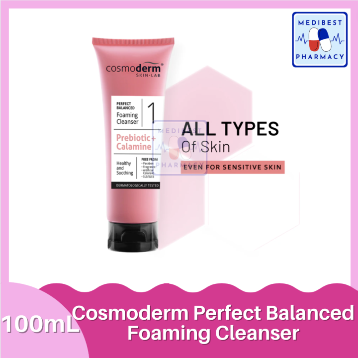 Cosmoderm Perfect Balanced Foaming Cleanser Prebiotic + Calamine 100mL ...