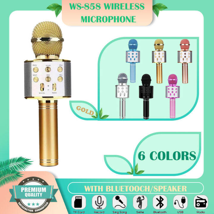 WS858 Wireless Karaoke Bluetooth Microphone HIFI Speaker FOR PARTY /KTV /CAMP/Create atmosphere ...