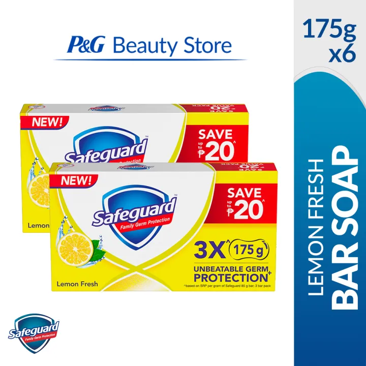 Safeguard Lemon Fresh Bar Soap 175g (6 pieces) | Lazada PH