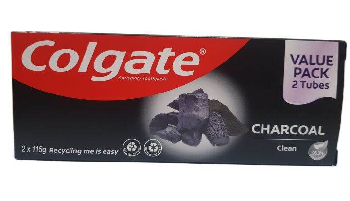 COLGATE Anticavity Toothpaste - CHARCOAL CLEAN - Value Pack - 2 tubes ...
