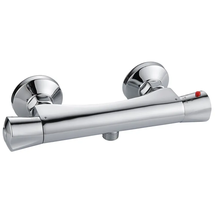 Wall Mount Temperature Control Valve 2-Handle Thermostatic Mixing Valve ...