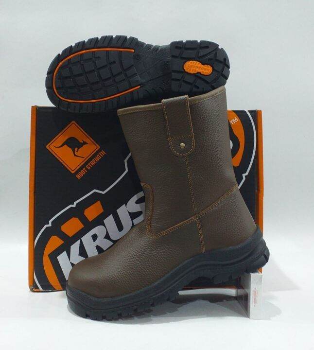 Sepatu Safety Krushers Original / Texas Brown, Sepatu pengaman kerja ...