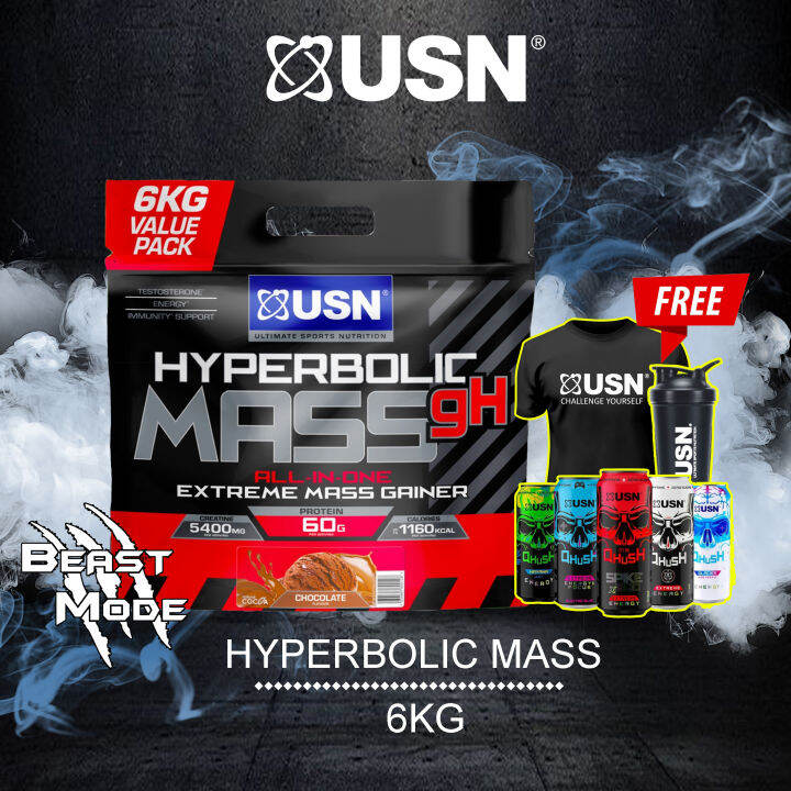 USN | Hyperbolic Mass Gainer All-In-One Mass 6kg ( halal certified ...