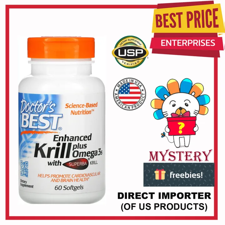Doctor's Best, Enhanced Krill Plus Omega3s with Superba Krill, 60 ...