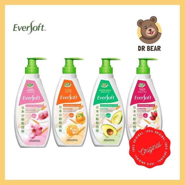Eversoft Shower 650g (Yuzu / Cherry Blossom / Rosehip Citrus / Avocado ) | Lazada