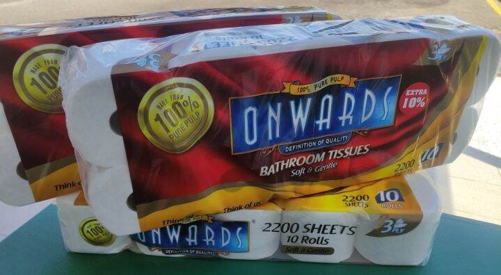 Onward Bathroom Tissue 3Ply 2200s (10 Rolls) | Lazada