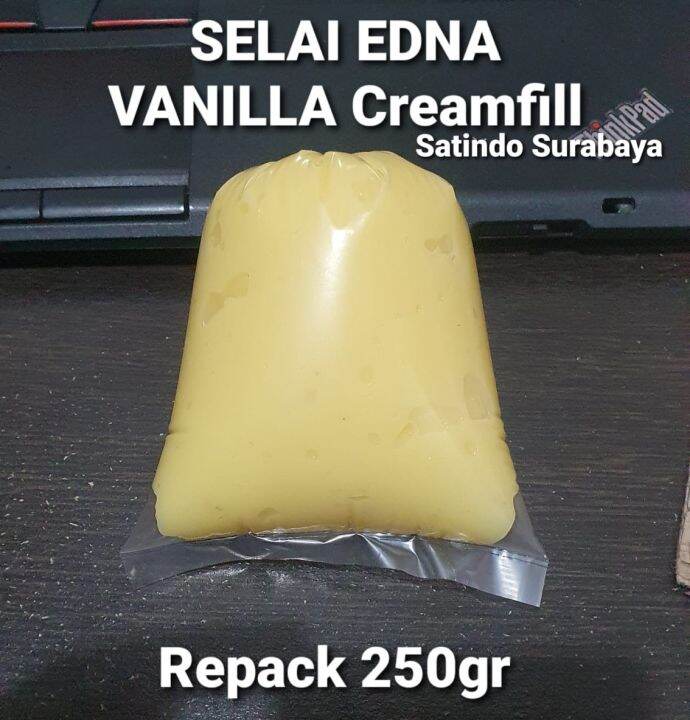 SELAI EDNA ISIAN (FILLING) Rasa VANILLA / TOPPING Repacked 250gr ...