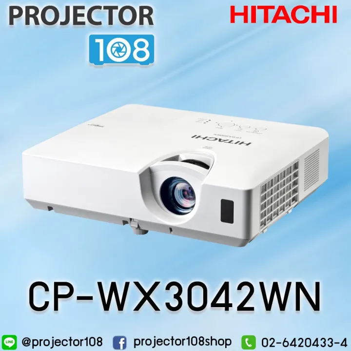 HITACHI CP-WX3042WN LCD Projector เครื่องฉายภาพโปรเจคเตอร์ ฮิตาชิ รุ่น ...