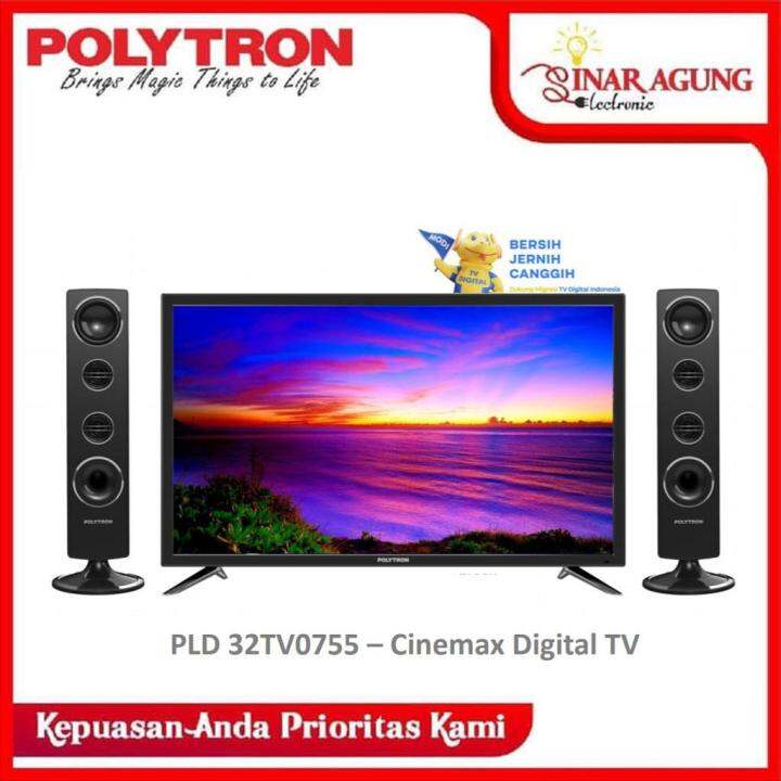 POLYTRON LED TV 32TV0755 PLD 32TV0755 [32Inch] – Cinemax Digital | Lazada Indonesia