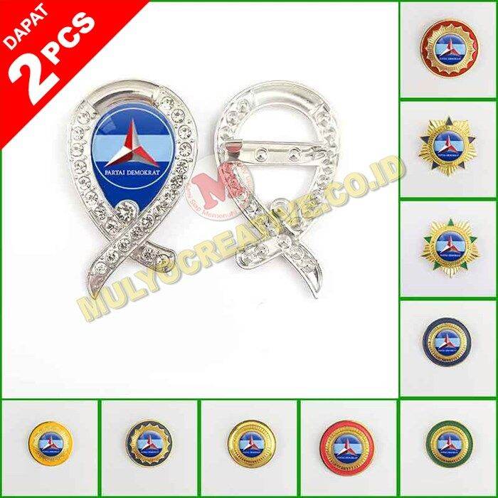 Pin Partai Demokrat Pin Bros Logo Partai Demokrat Model Premium / 2pcs ...