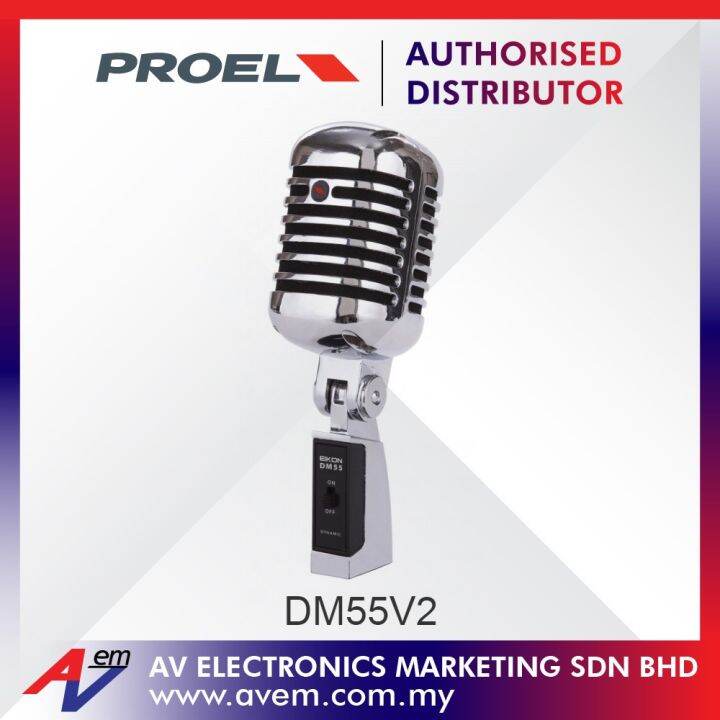 PROEL DM55V2 “VINTAGE” PROFESSIONAL VOCAL DYNAMIC MICROPHONE | Lazada