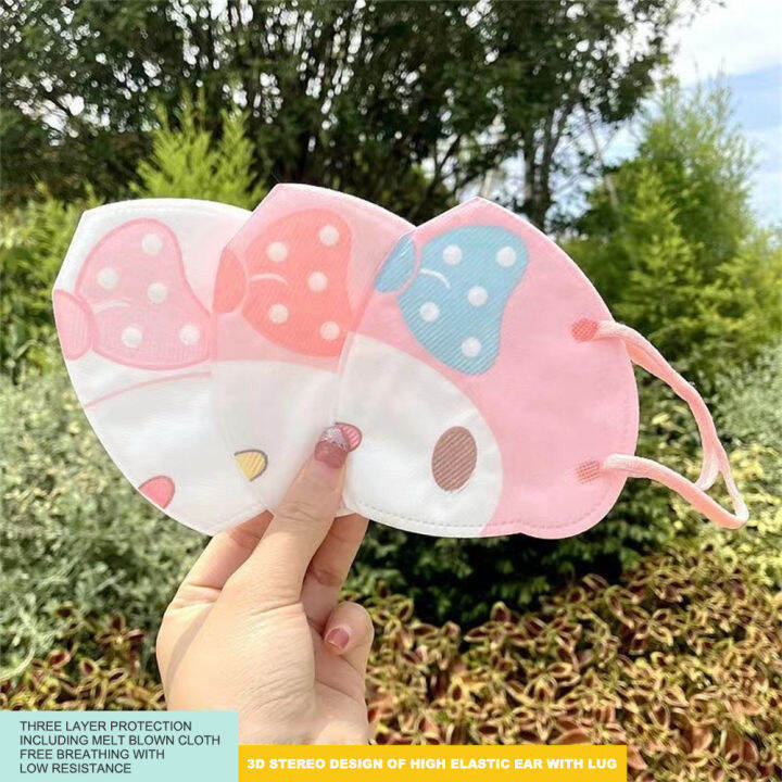 10Pcs Cartoon 3D Mask For Children Kids Three-dimensional 3-layer ...