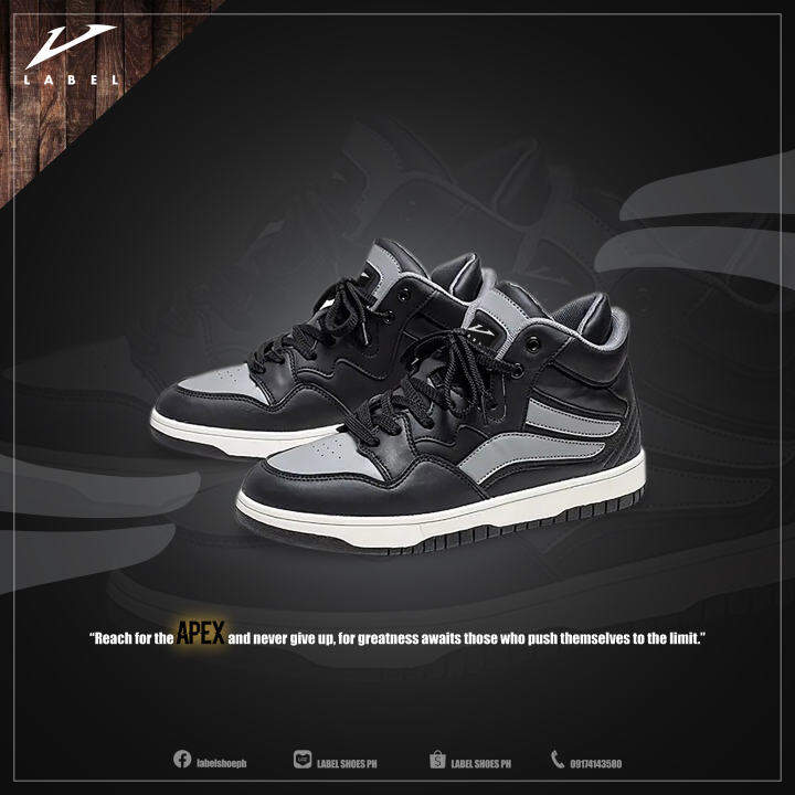 Label Shoes PH | APEX MID (Black) | Lazada PH