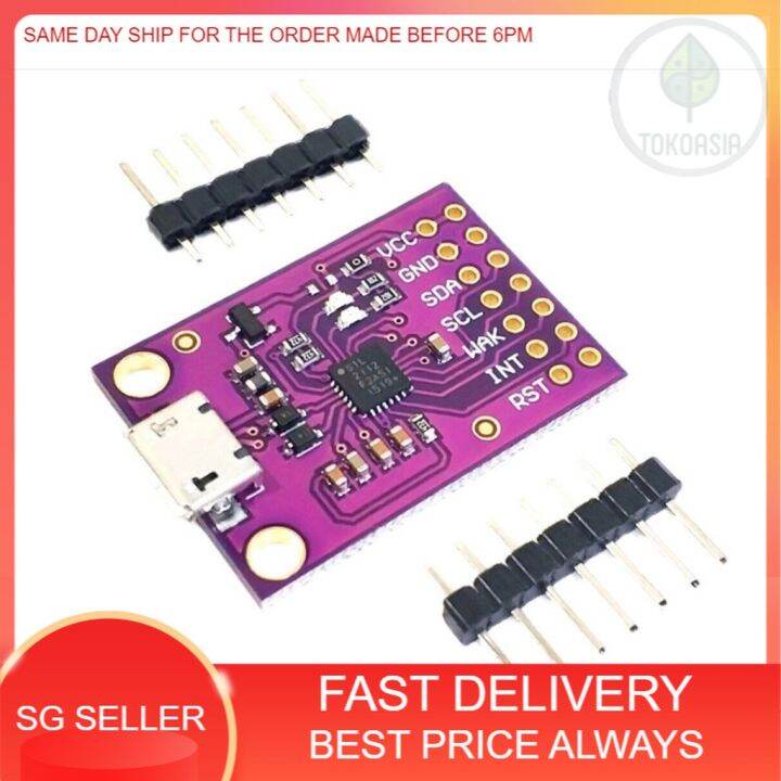 Sg Stock Mcu 2112 Cp2112 Debug Board Usb To Smbus I2c Communication Module 2 0 Micro Usb