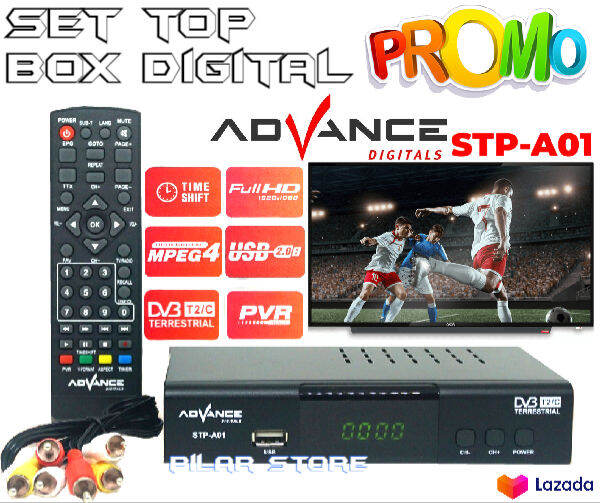 Advance Set Top Box TV Digital Receiver Penerima Siaran Full HD/ STB ...