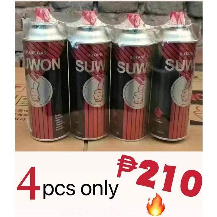 【Brand New】 ﹊ SUWON Butane Gas for stove 220g x 4 pcs Korea Tank ...