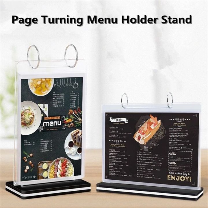 A4 Menu Holder Display Acrylic Sign Holder Note Holder Table Poster ...