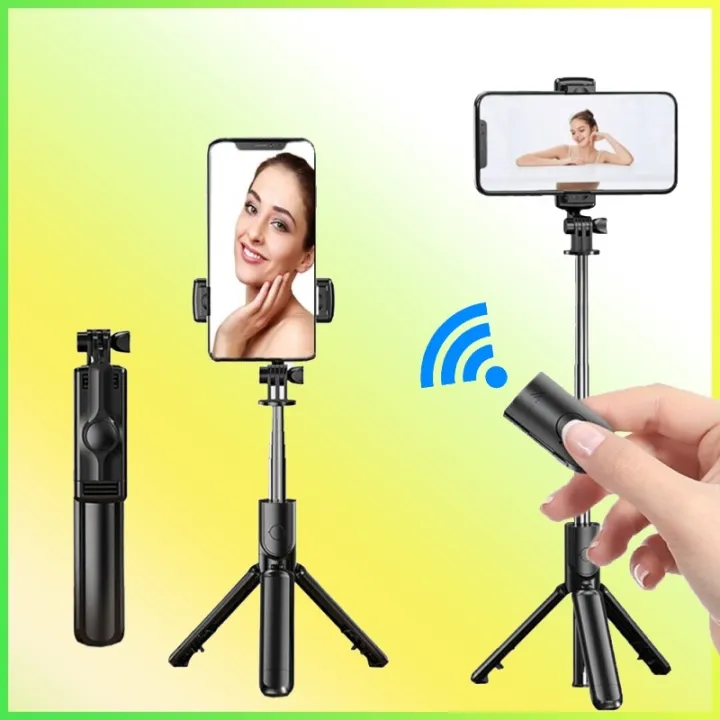 ☂☢ Cod Foldable Wireless Bluetooth Selfie Stick Tripod 3in1 Scalable
