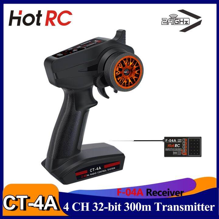 เครื่องส่งสัญญาณ HOTRC CT-4A 4CH 4ช่องตัวควบคุมวิทยุ2.4GHZ ระบบ FHSS 2S 4V-9V รีโมทคอนโทรลพร้อม ...