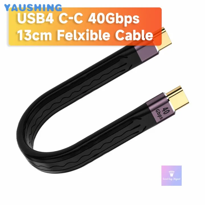 13cm Flat USB Type C Flexible Short Mini Cable Cord Portable for USB3 ...