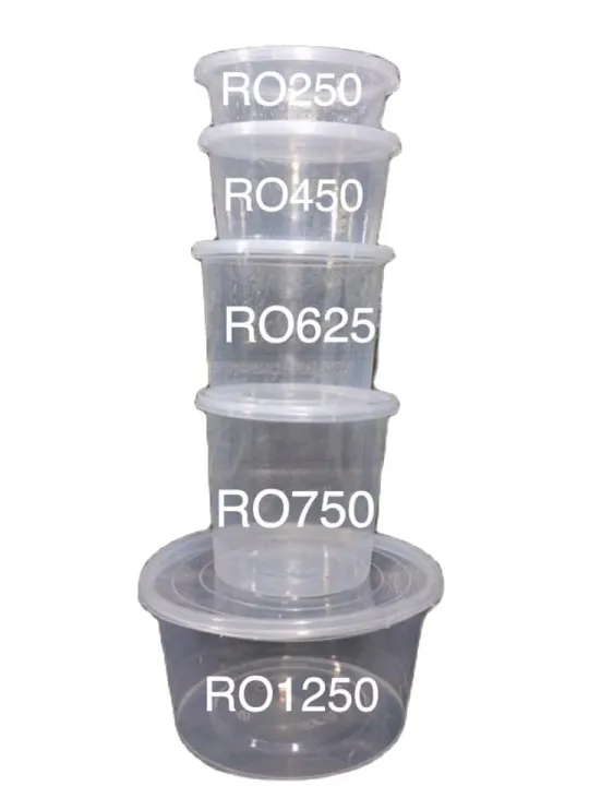 RO250 - Round Microwaveable Container (250 ml) - 10 pieces per pack ...