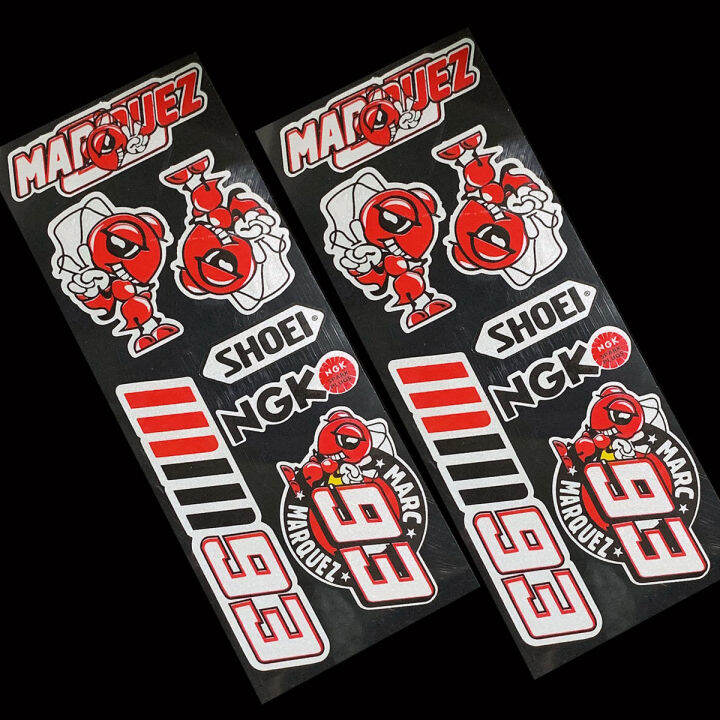 2PCS/Lot 93 MARQUEZ Reflective MotoGP Racing Stickers Reflectorized ...