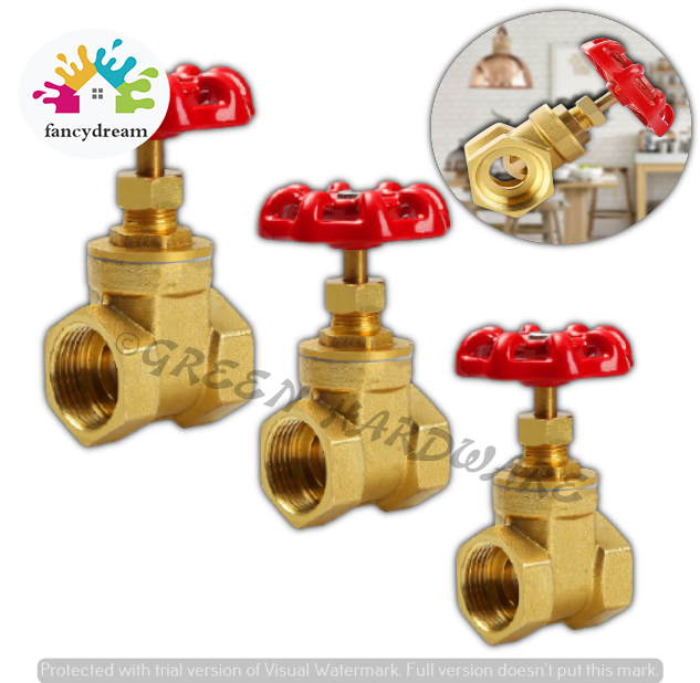fancydream 1PCS Brass Gate Valve Water Valve Switch Valve Internal ...