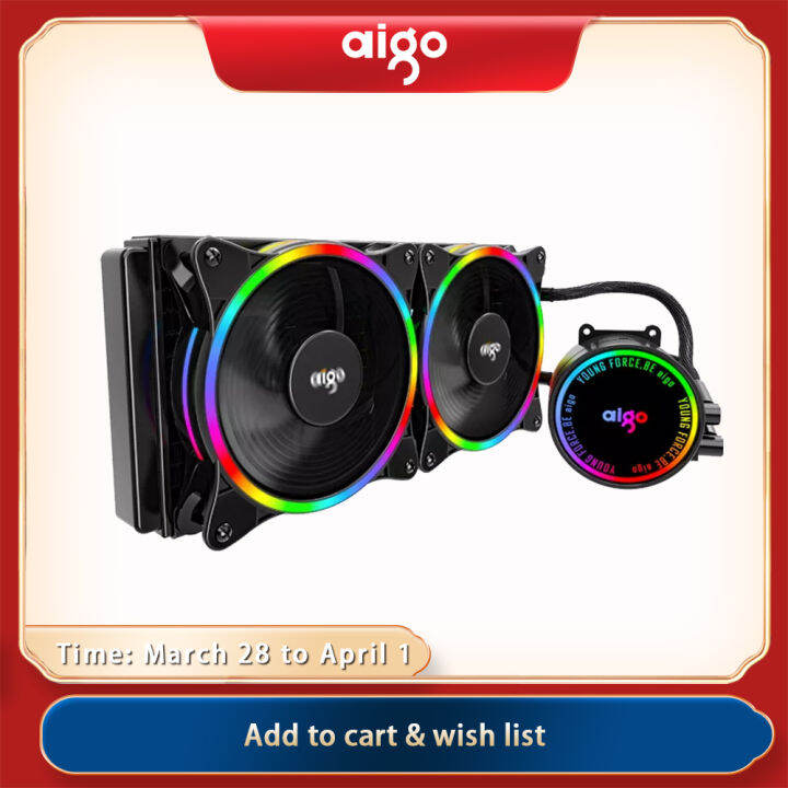 Aigo Liquid Water Cooling CPU Cooler rgb Heatsink Integrated Radiator ...