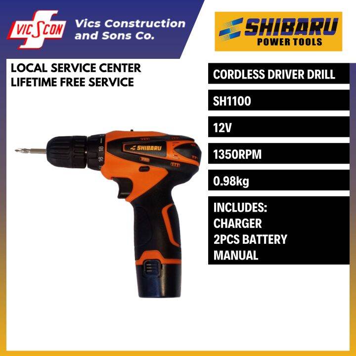 Shibaru SH1100 12V Cordless Driver Drill | Lazada PH