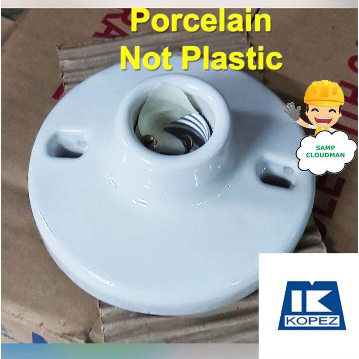 Kopez Porcelain Receptacle E27 4 with Screws Ceiling Socket 4 inches ...