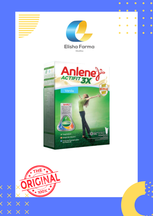 Anlene Actifit 240 g (Usia dibawah 50th) Anlen Gold 240 g (Usia diatas ...
